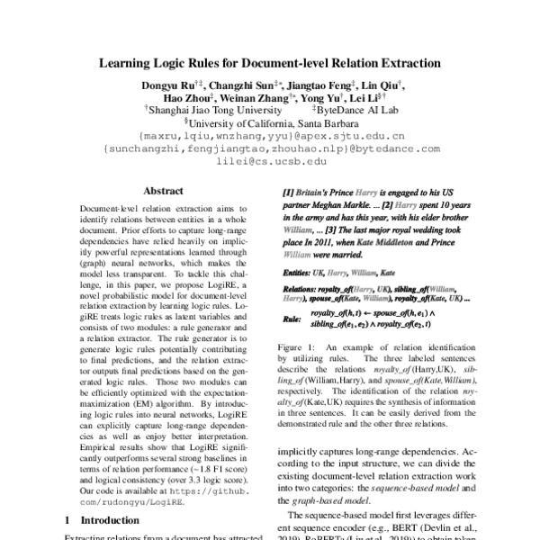 Learning Logic Rules for Document-Level Relation Extraction - ACL Anthology