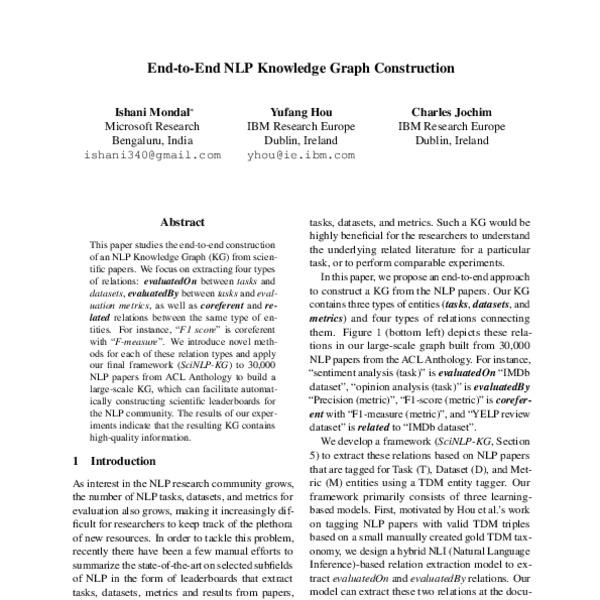 End-to-End Construction of NLP Knowledge Graph - ACL Anthology