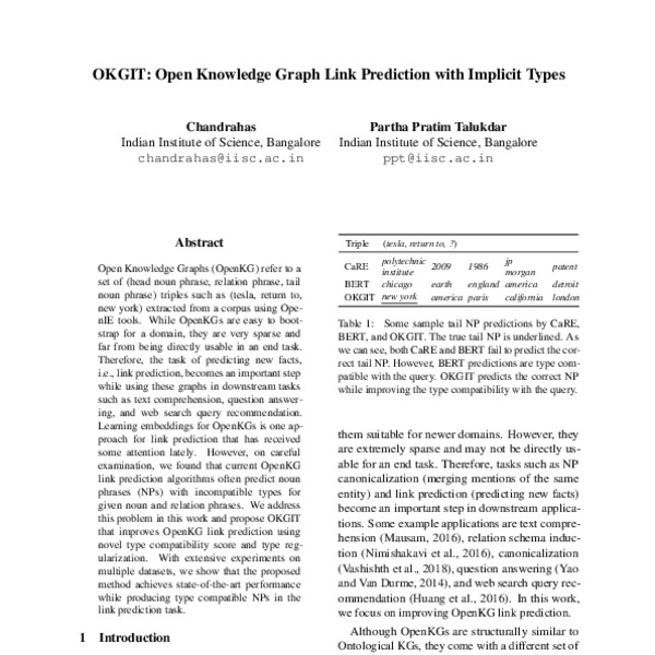 OKGIT: Open Knowledge Graph Link Prediction with Implicit Types - ACL Anthology