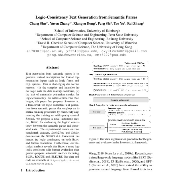 Logic Consistency Text Generation From Semantic Parses Acl Anthology