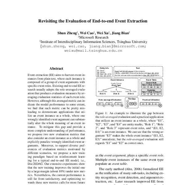 Revisiting the Evaluation of End-to-end Event Extraction - ACL Anthology