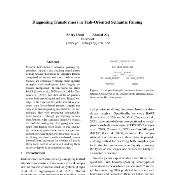 Diagnosing Transformers In Task Oriented Semantic Parsing Acl Anthology