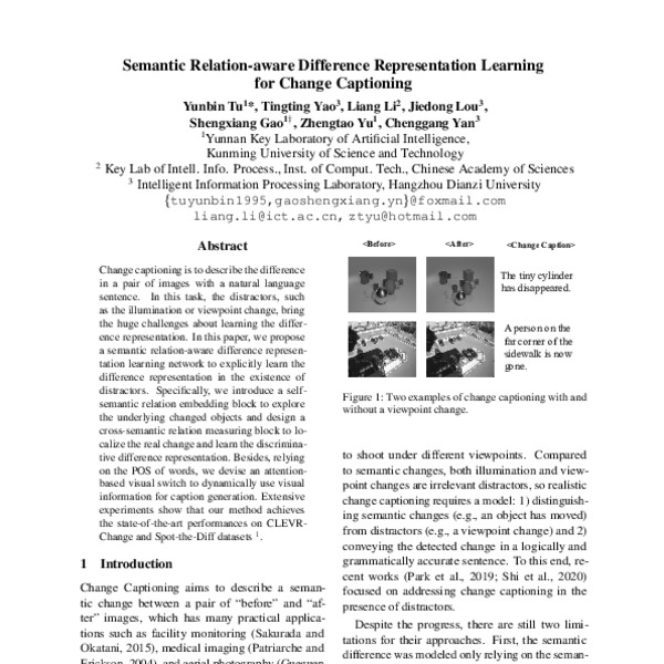 Semantic Relation-aware Difference Representation Learning for Change ...
