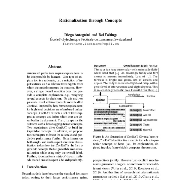 Rationalization Through Concepts Acl Anthology