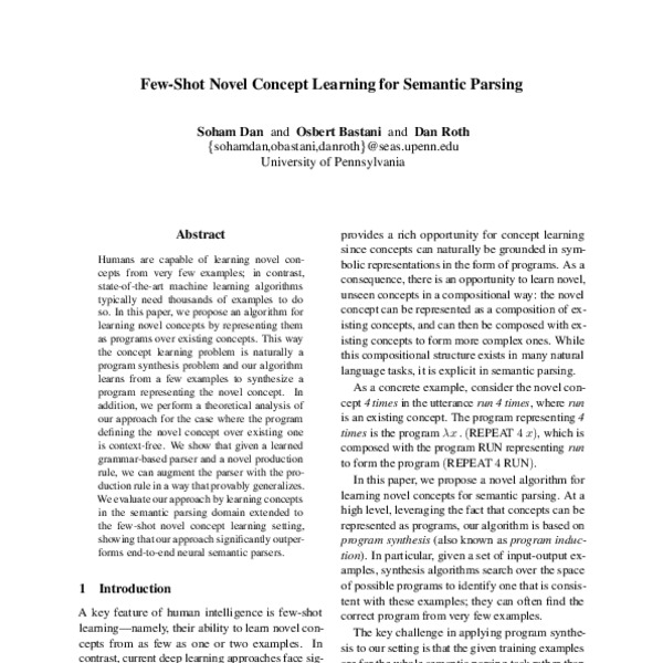 Few-Shot Novel Concept Learning for Semantic Parsing - ACL Anthology