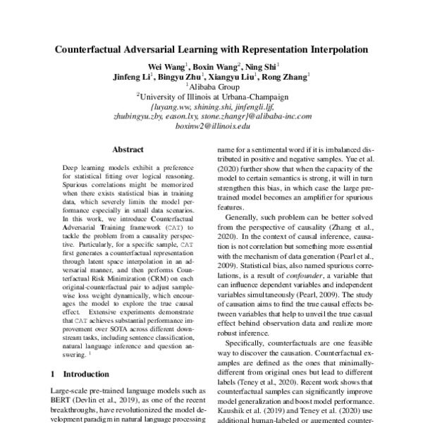 Counterfactual Adversarial Learning with Representation Interpolation - ACL Anthology