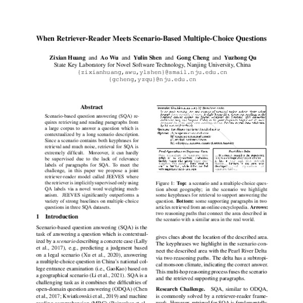 When Retriever-Reader Meets Scenario-Based Multiple-Choice Questions - ACL Anthology