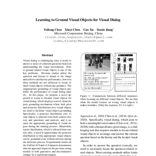 Learning to Ground Visual Objects for Visual Dialog - ACL Anthology