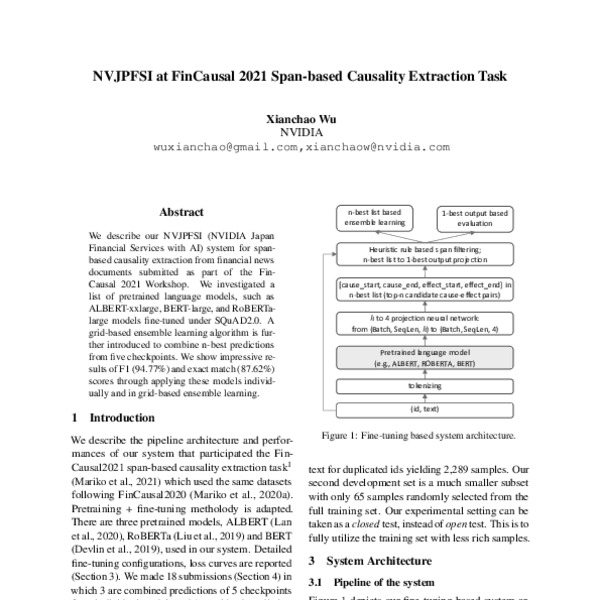 NVJPFSI at FinCausal 2021 Span-based Causality Extraction Task - ACL Anthology