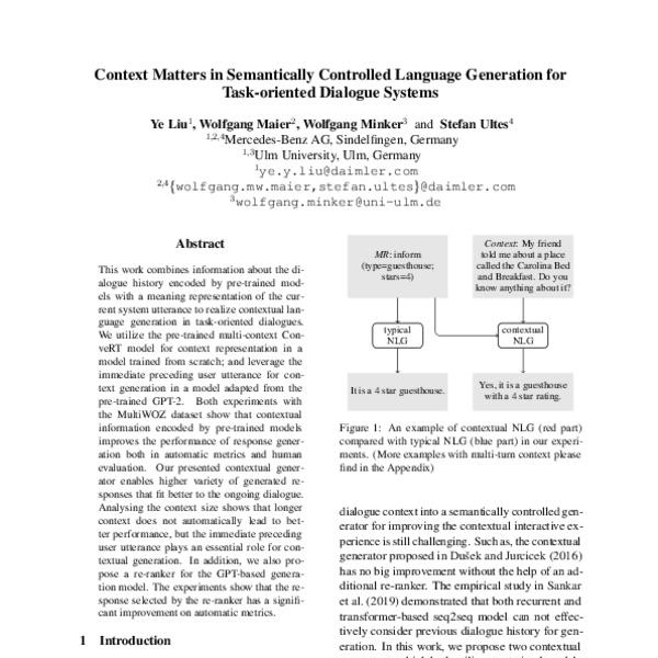 Context Matters In Semantically Controlled Language Generation For Task Oriented Dialogue