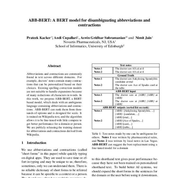 ABB-BERT: A BERT model for disambiguating abbreviations and ...
