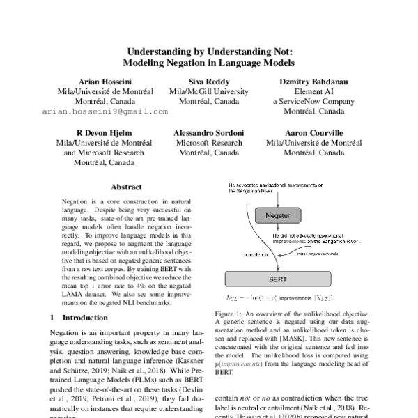 Understanding by Understanding Not: Modeling Negation in Language Models - ACL Anthology