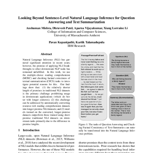 Looking Beyond Sentence-Level Natural Language Inference for Question ...