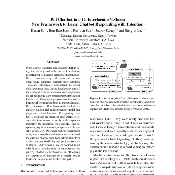 Put Chatbot Into Its Interlocutors Shoes New Framework To Learn Chatbot Responding With