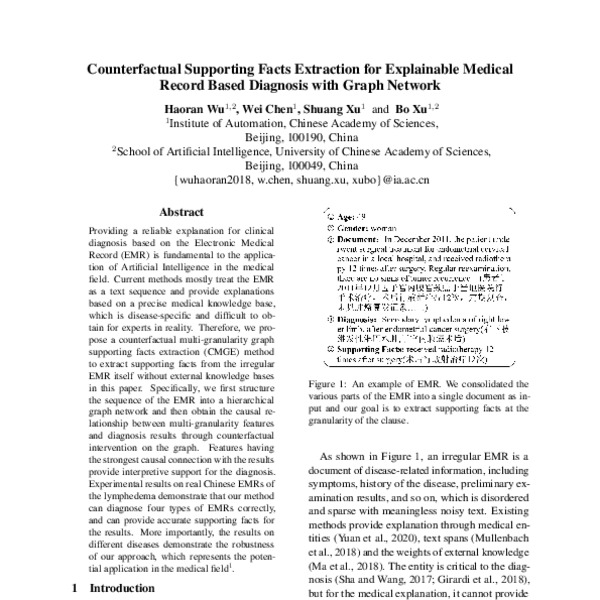 Counterfactual Supporting Facts Extraction for Explainable Medical ...