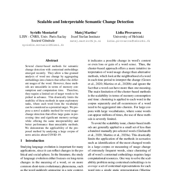 Scalable and Interpretable Semantic Change Detection - ACL Anthology