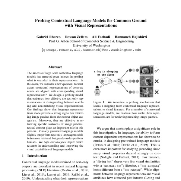 Probing Contextual Language Models for Common Ground with Visual Representations - ACL Anthology