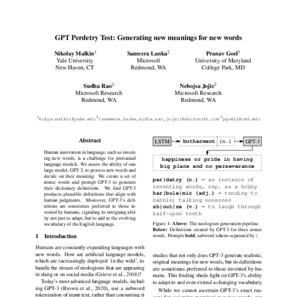 GPT Perdetry Test: Generating new meanings for new words - ACL Anthology
