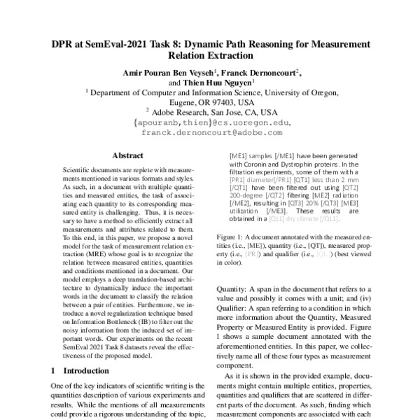 Dpr At Semeval 2021 Task 8 Dynamic Path Reasoning For Measurement Relation Extraction Acl