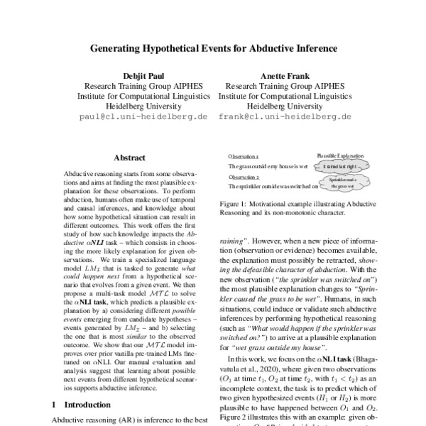 Generating Hypothetical Events for Abductive Inference - ACL Anthology