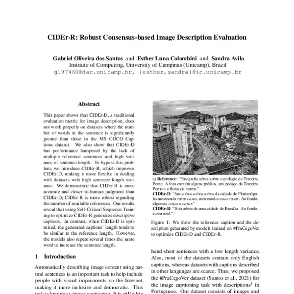CIDEr-R: Robust Consensus-based Image Description Evaluation - ACL Anthology