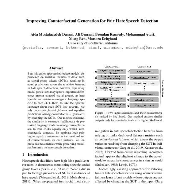 Improving Counterfactual Generation for Fair Hate Speech Detection - ACL Anthology
