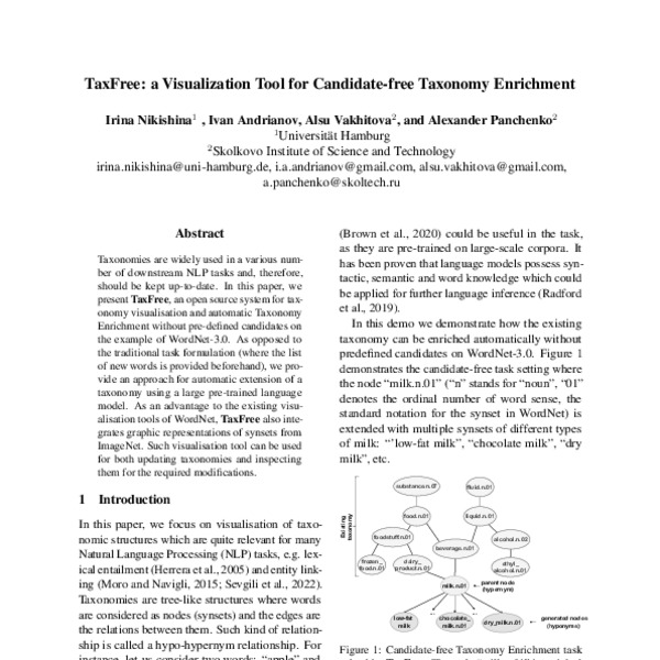 TaxFree: a Visualization Tool for Candidate-free Taxonomy Enrichment ...