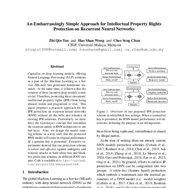 An Embarrassingly Simple Approach for Intellectual Property Rights ...