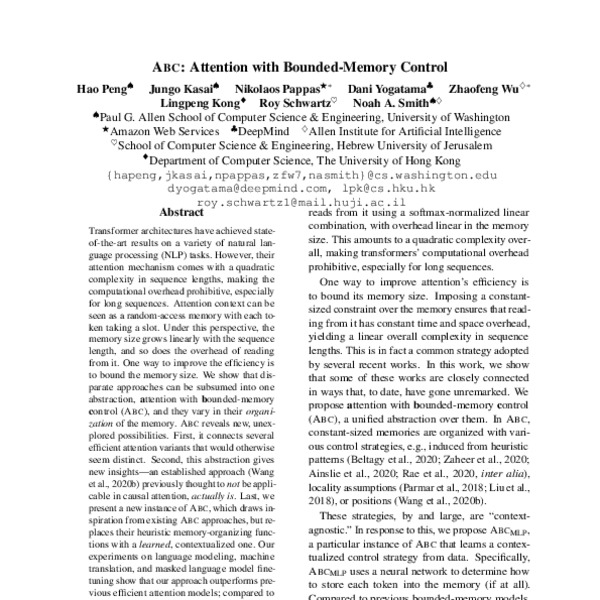 ABC: Attention with Bounded-memory Control - ACL Anthology