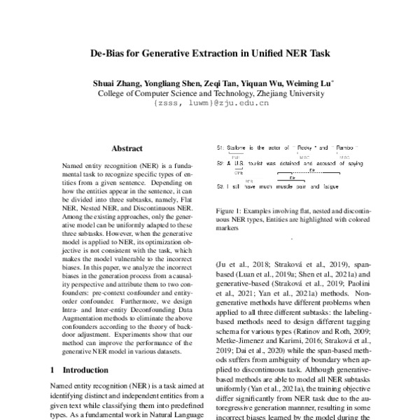 De-Bias for Generative Extraction in Unified NER Task - ACL Anthology