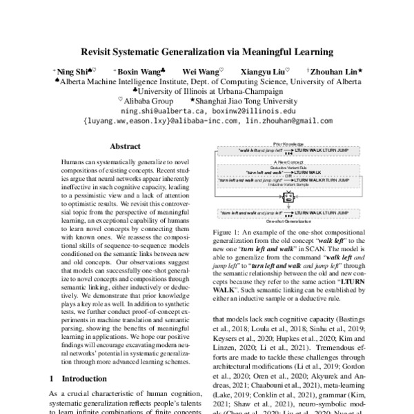 Revisit Systematic Generalization via Meaningful Learning - ACL Anthology
