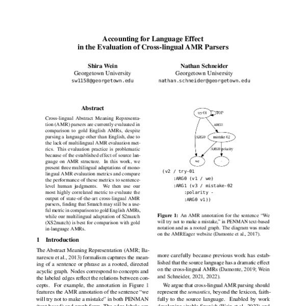 Accounting for Language Effect in the Evaluation of Cross-lingual AMR Parsers - ACL Anthology