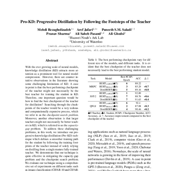 Pro-KD: Progressive Distillation by Following the Footsteps of the ...