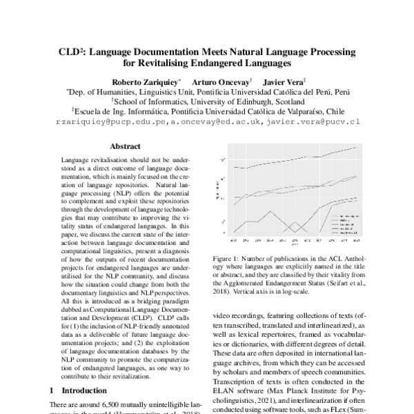 CLD² Language Documentation Meets Natural Language Processing for ...