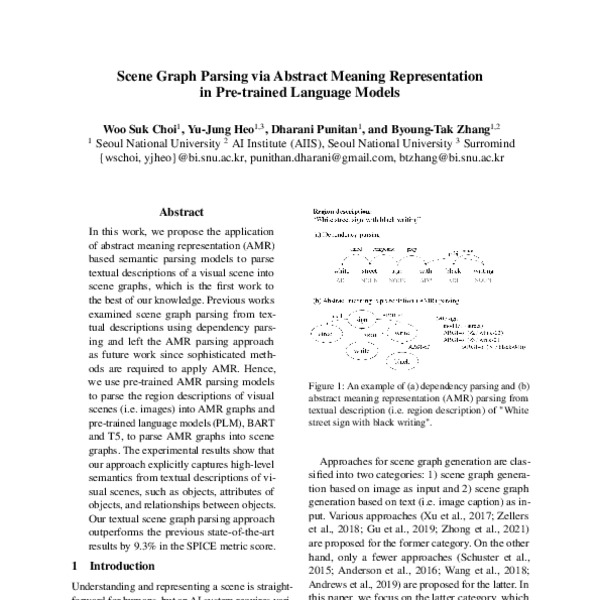 Scene Graph Parsing via Abstract Meaning Representation in Pre-trained Language Models - ACL ...