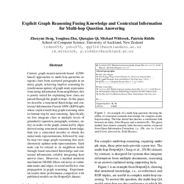 Explicit Graph Reasoning Fusing Knowledge and Contextual Information ...