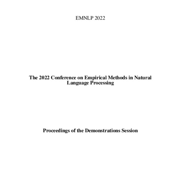 Proceedings of the 2022 Conference on Empirical Methods in Natural ...