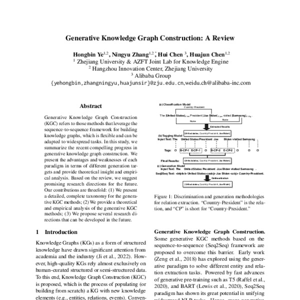 Generative Knowledge Graph Construction: A Review - ACL Anthology