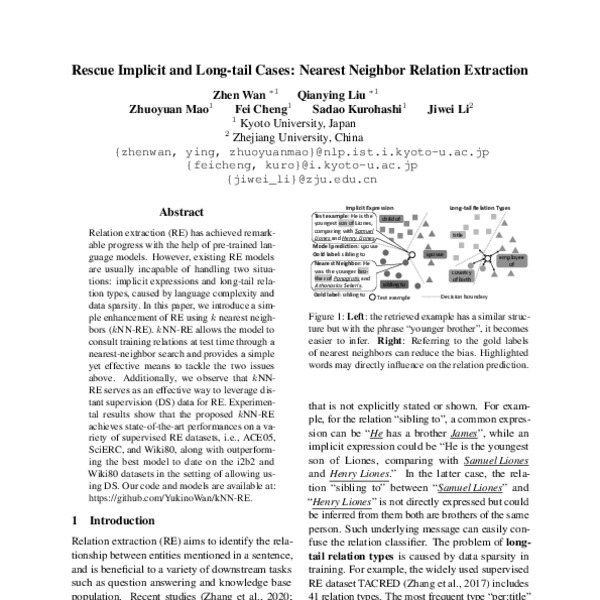 Rescue Implicit and Long-tail Cases: Nearest Neighbor Relation ...