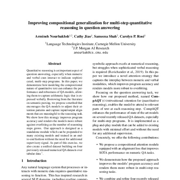 Improving compositional generalization for multi-step quantitative reasoning in question ...