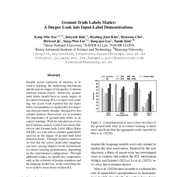 Ground-Truth Labels Matter: A Deeper Look into Input-Label Demonstrations - ACL Anthology