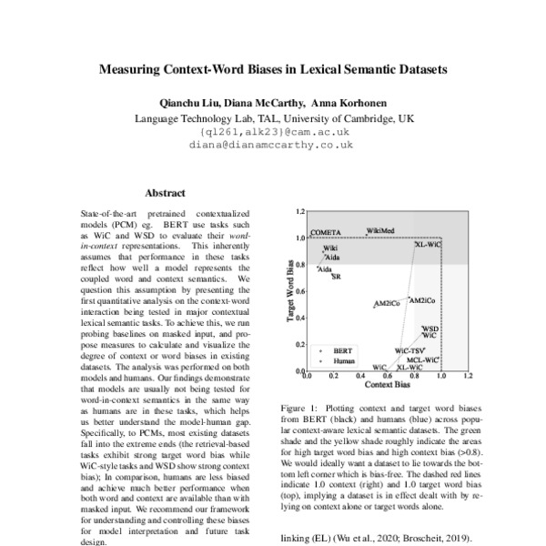 Measuring Context-Word Biases in Lexical Semantic Datasets - ACL Anthology
