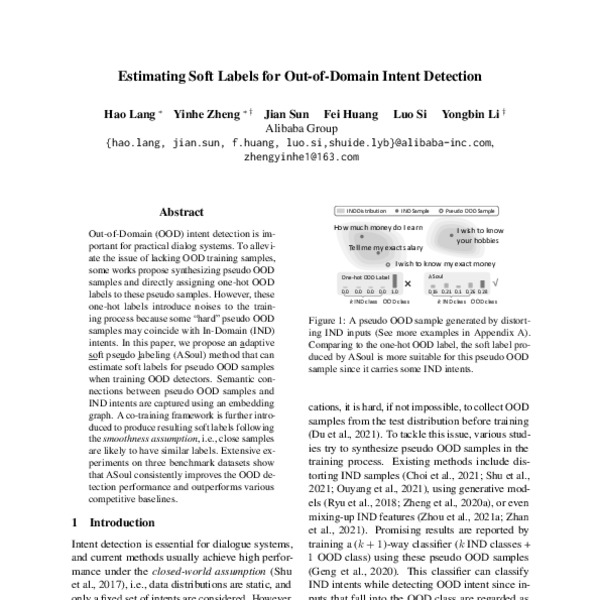 Estimating Soft Labels for Out-of-Domain Intent Detection - ACL Anthology