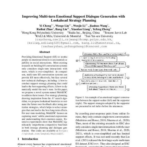 Improving Multi-turn Emotional Support Dialogue Generation with Lookahead Strategy Planning ...