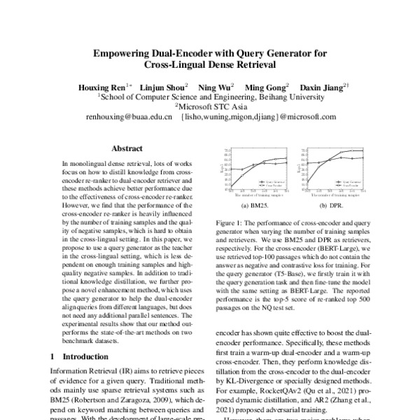 Empowering Dual Encoder With Query Generator For Cross Lingual Dense