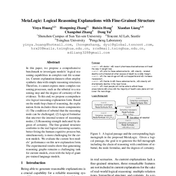 Metalogic Logical Reasoning Explanations With Fine Grained Structure Acl Anthology