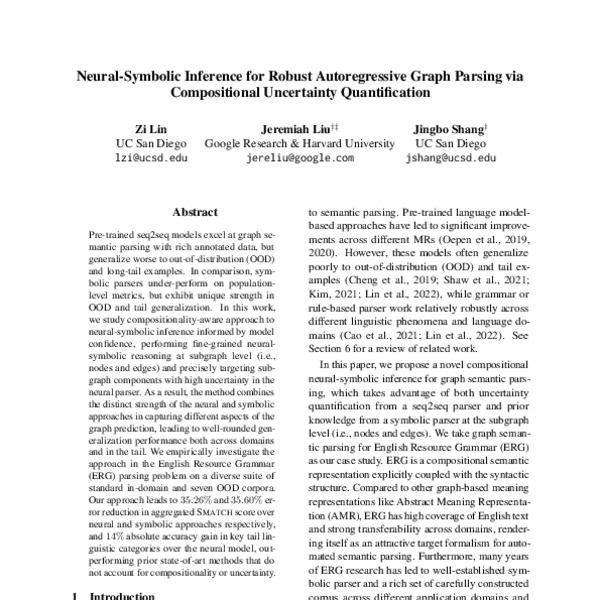 Neural-Symbolic Inference for Robust Autoregressive Graph Parsing via Compositional Uncertainty ...
