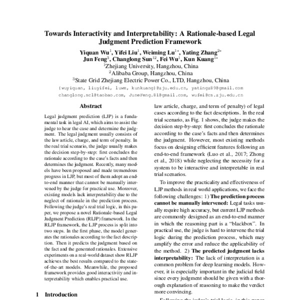 Towards Interactivity and Interpretability: A Rationale-based Legal Judgment Prediction ...