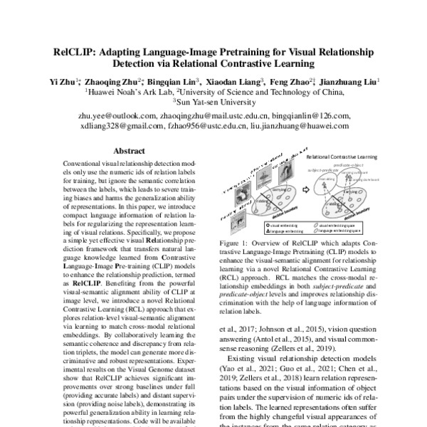 RelCLIP: Adapting Language-Image Pretraining for Visual Relationship Detection via Relational ...