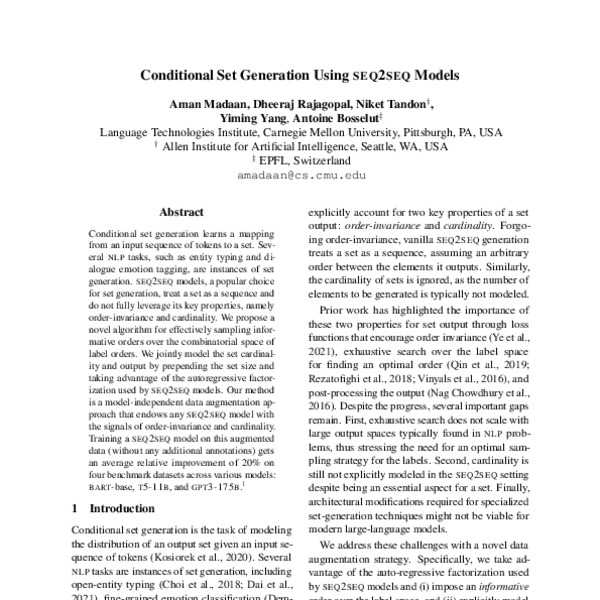 Conditional Set Generation Using Seq2seq Models Acl Anthology 8446